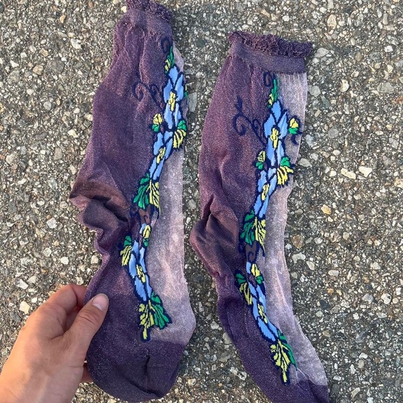 Accessories | Y2k Transparent Lace Sparkly Socks | Poshmark